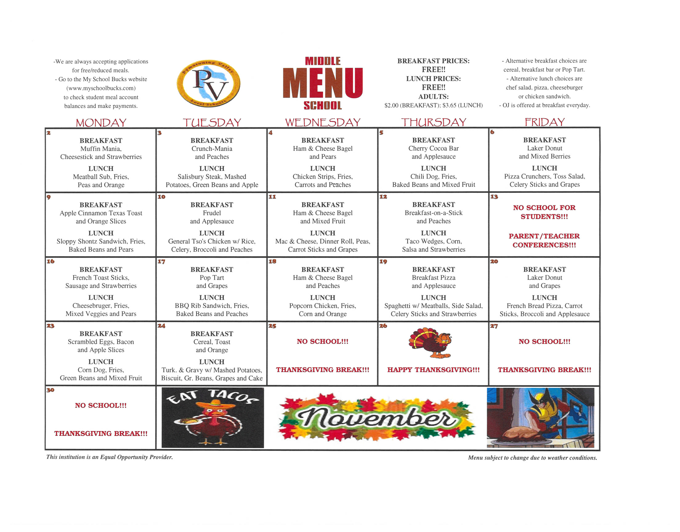 Pymatuning Valley Local School DistrictFood Service